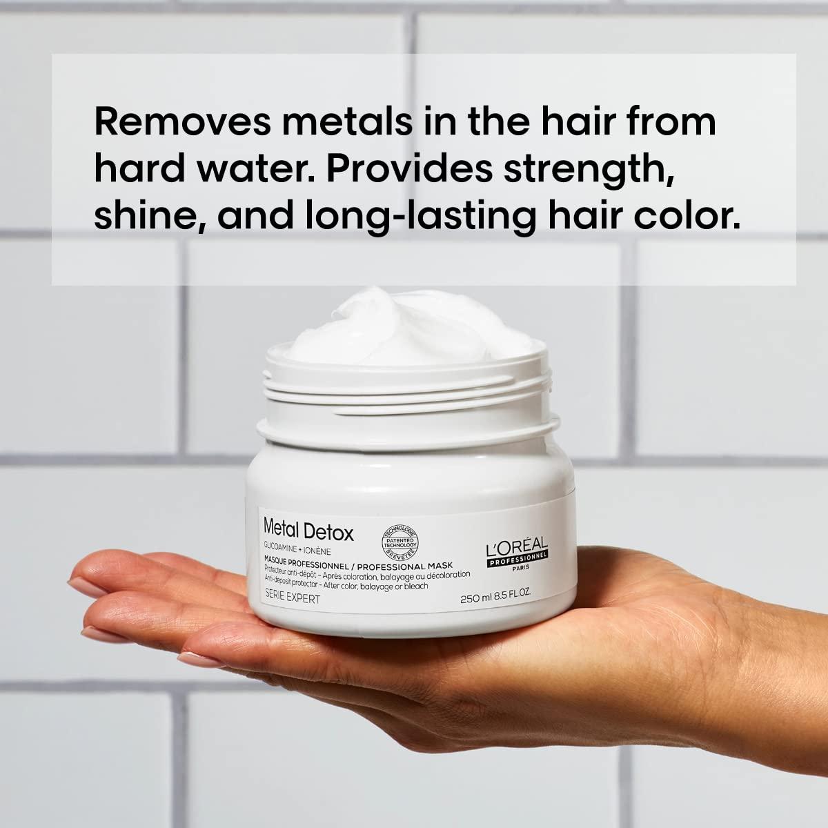 L'Oreal Professionnel Metal Detox Hair Mask | Color-Protecting Deep ...