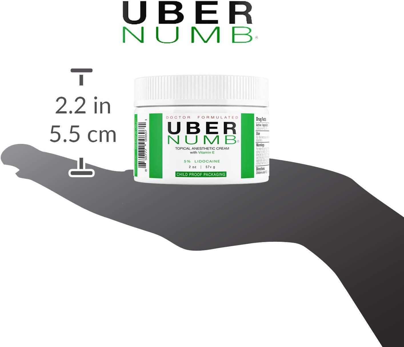 Uber Numb 5 Lidocaine Topical Numbing Cream - Maximum Strength Pain ...