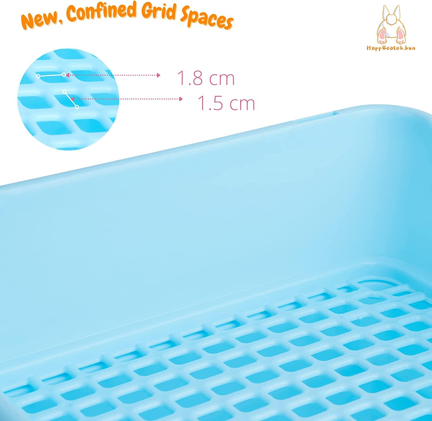 HoppScotch.bun Large Rabbit Litter Box with Plastic Grid & Dump Tray ...