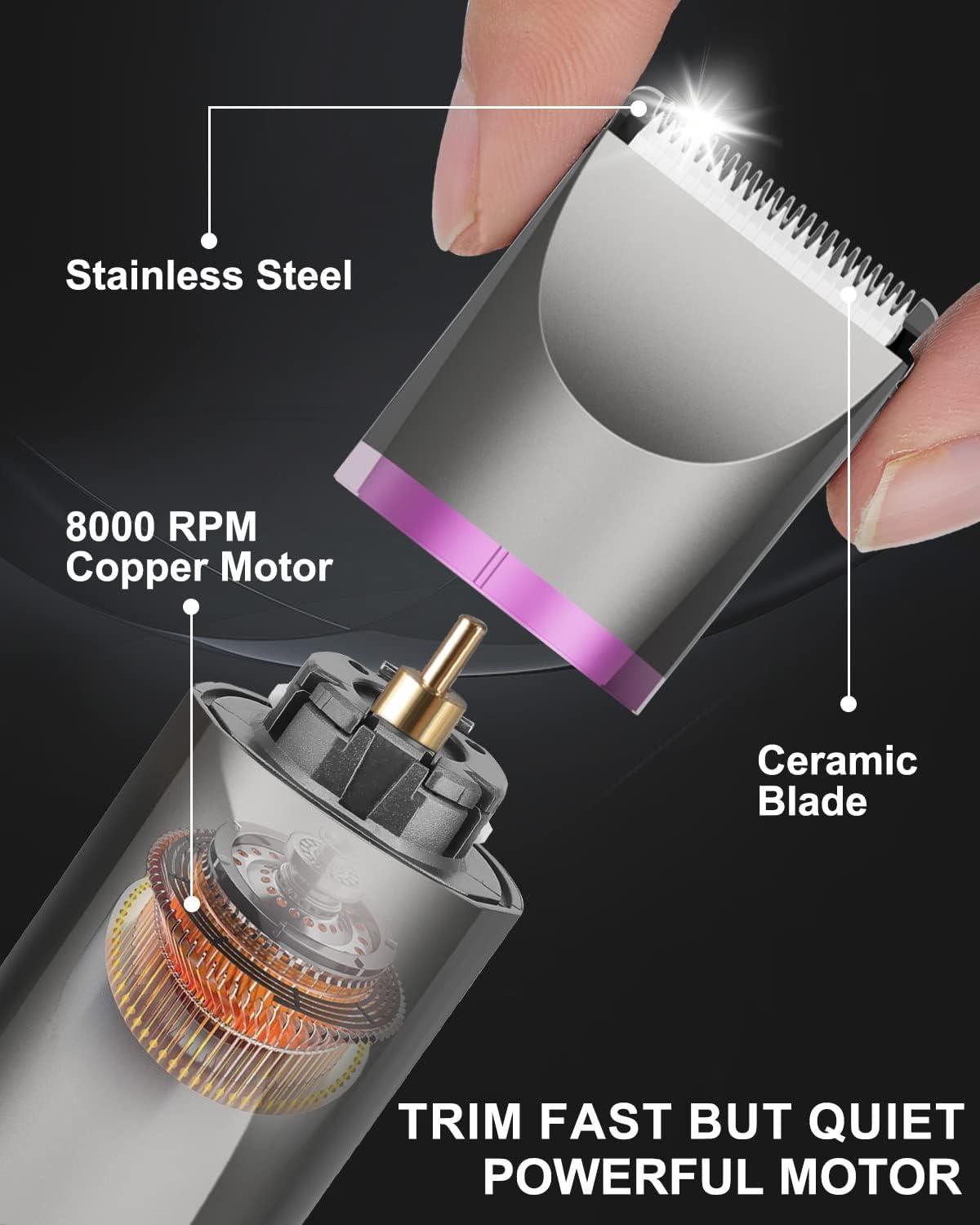 Electric Bikini Trimmer for Women - IPX7 Wet and Dry Use - Grey Purple ...