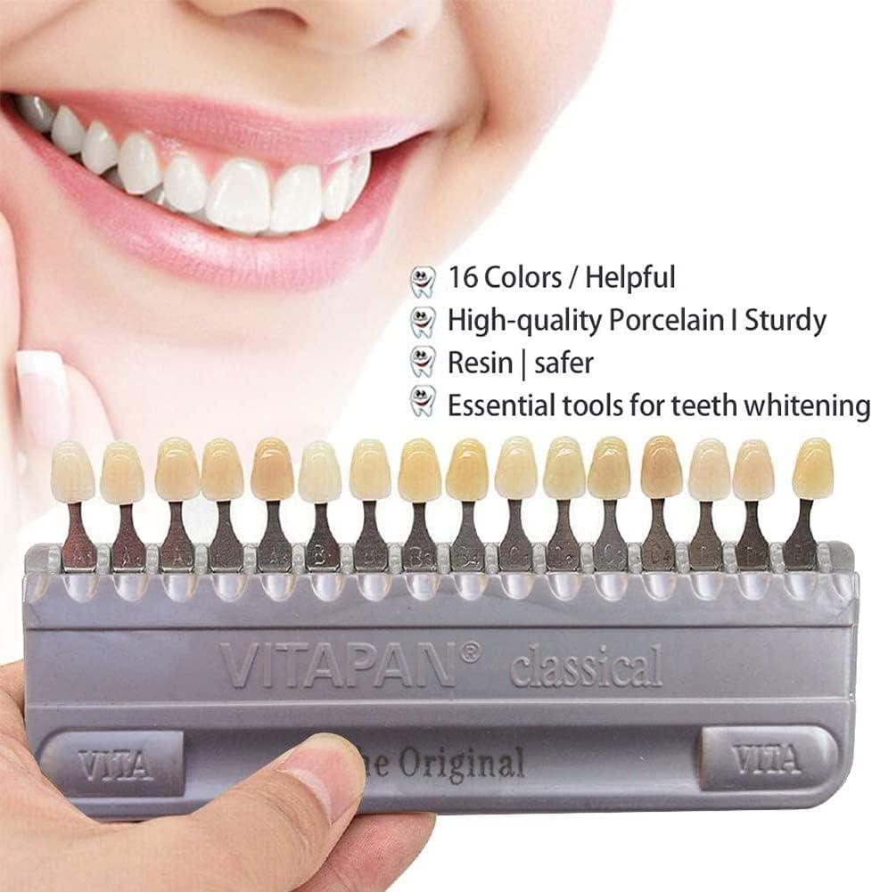 Iksvmsis Teeth Shade Guide | Professional 16-Color Tooth Whitening Set ...