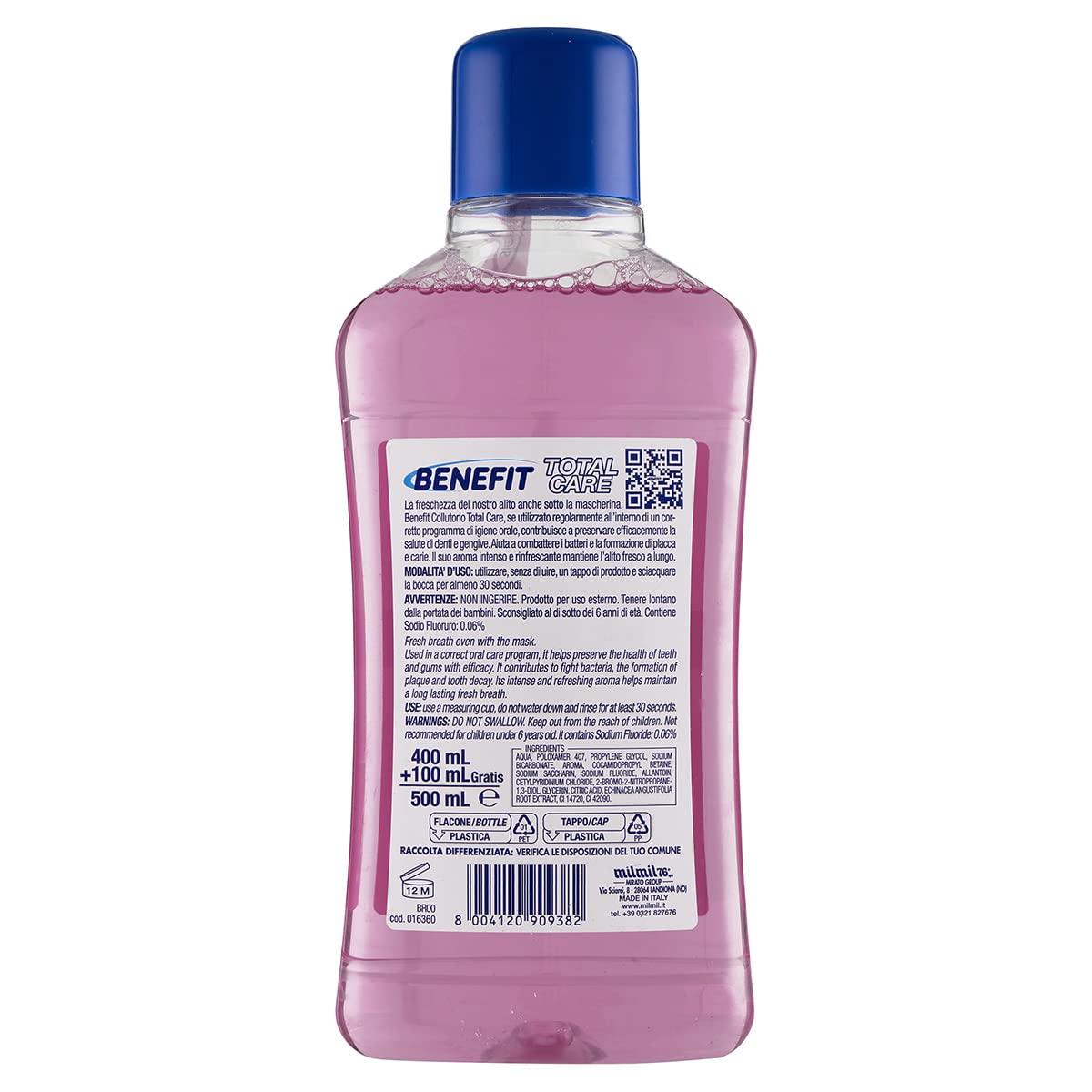 Benefit Antibacterial Mouthwash 500ml - Defend Teeth & Gums Reduce ...
