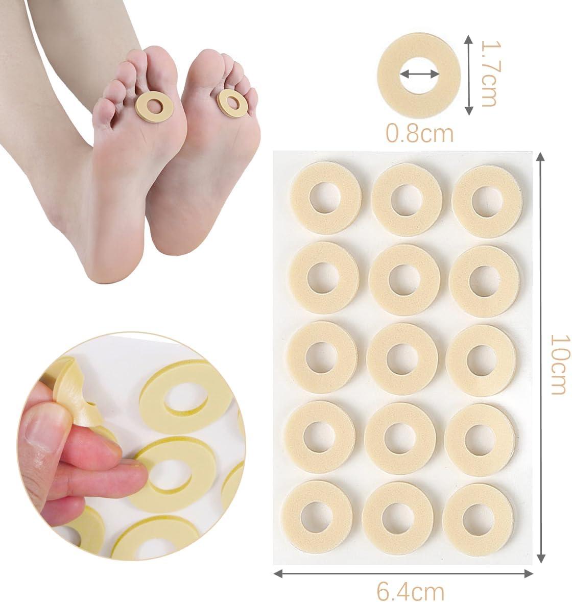 60-Piece Corn Cushions: Self-Adhesive Latex Foam Callus Pads for Foot ...