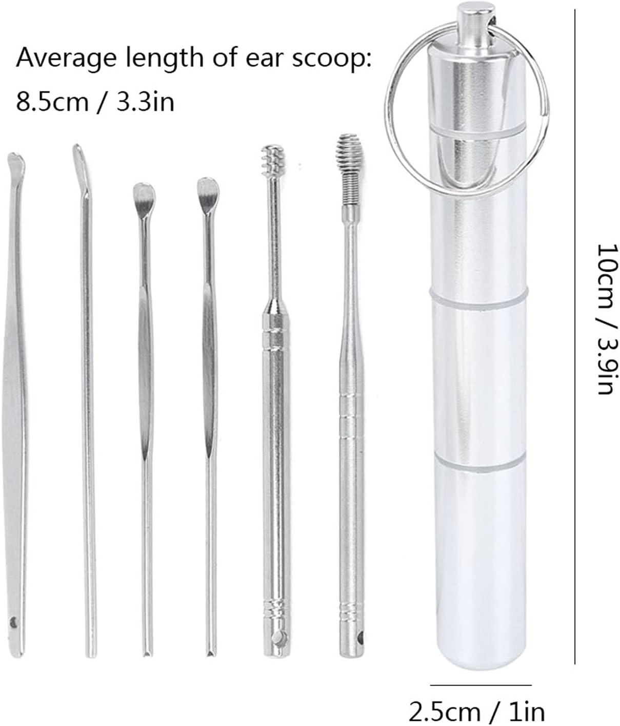 Toblie 6-Piece Stainless Steel Ear Wax Remover Set - Ear Wax Picker ...