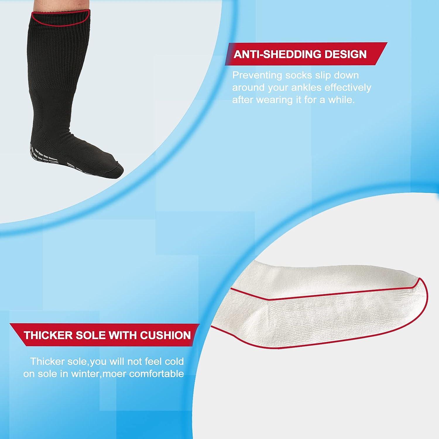 Bulinlulu Extra Wide Diabetic Socks for Men and Women - 4 Pairs, Non ...