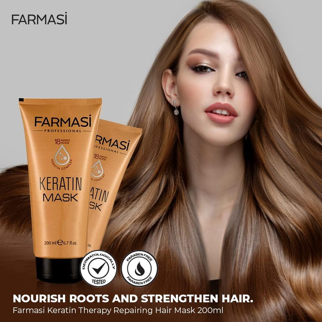 FARMASi Professional Keratin Therapy Hair Mask - Repair & Restore for ...