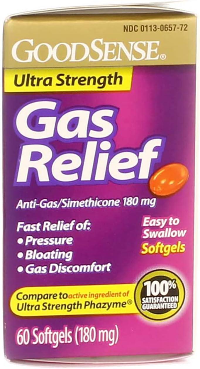 Gas Relief Ultra Strength Softgels - Fast Gas Relief with Powerful ...