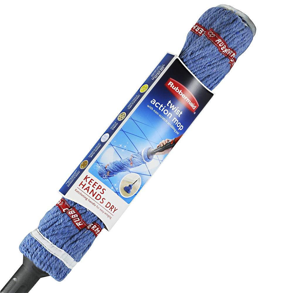 Rubbermaid Commercial Self-Wringing Twist Mop 54-Inch | Blended Yarn ...