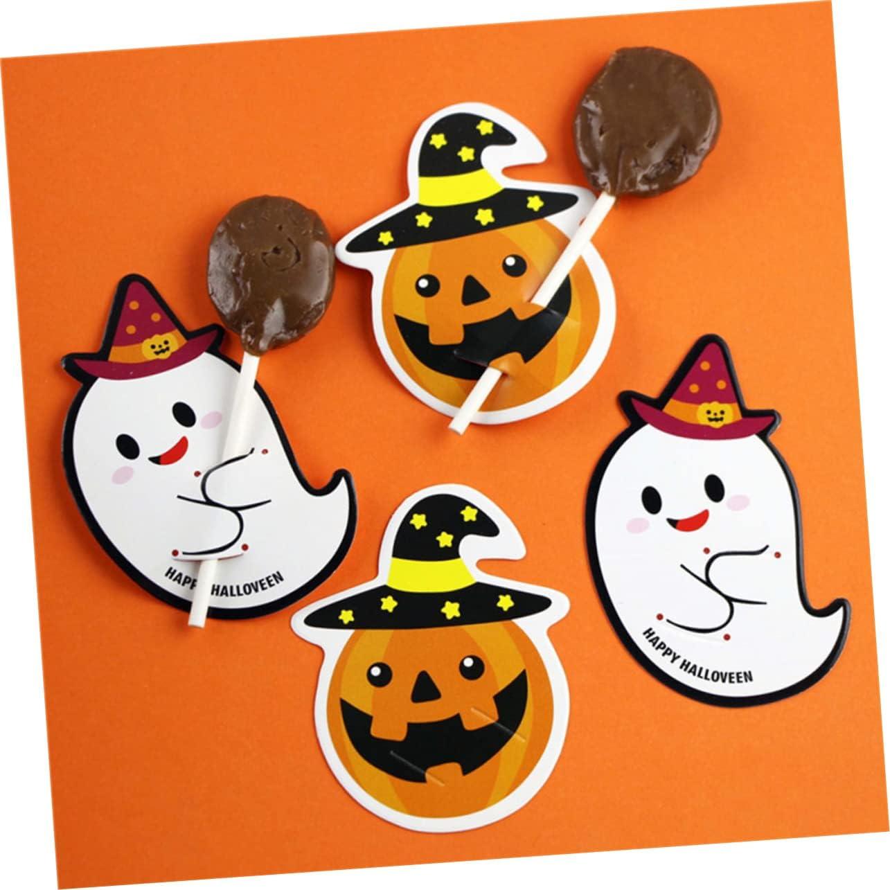 Cabilock Halloween Lollipop Decoration 100 Pcs Lollipop Paper Lollipop ...