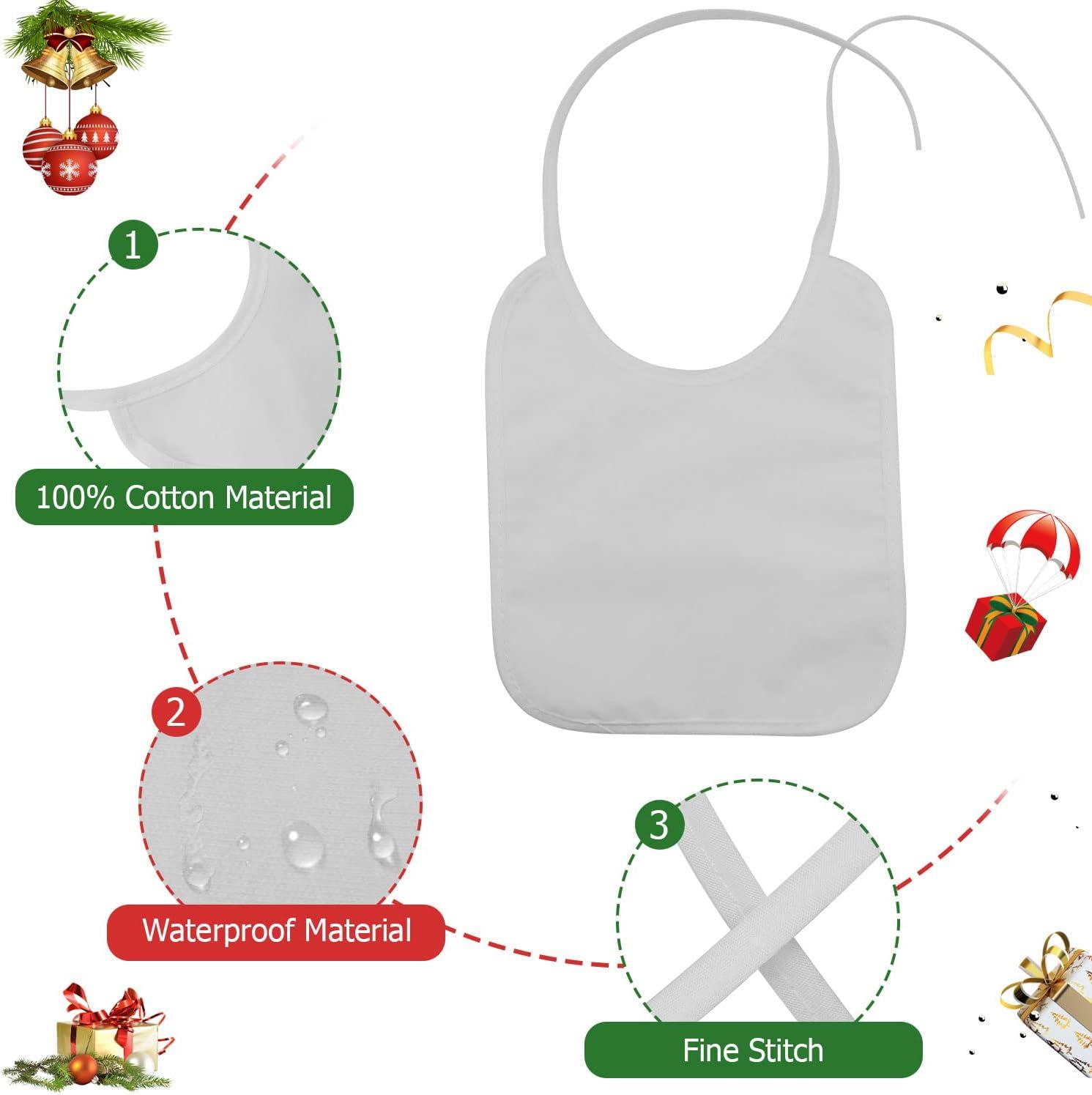Aohcae 12-Piece Baby Shower Bib Set | Paintable Bibs Textile Pens ...