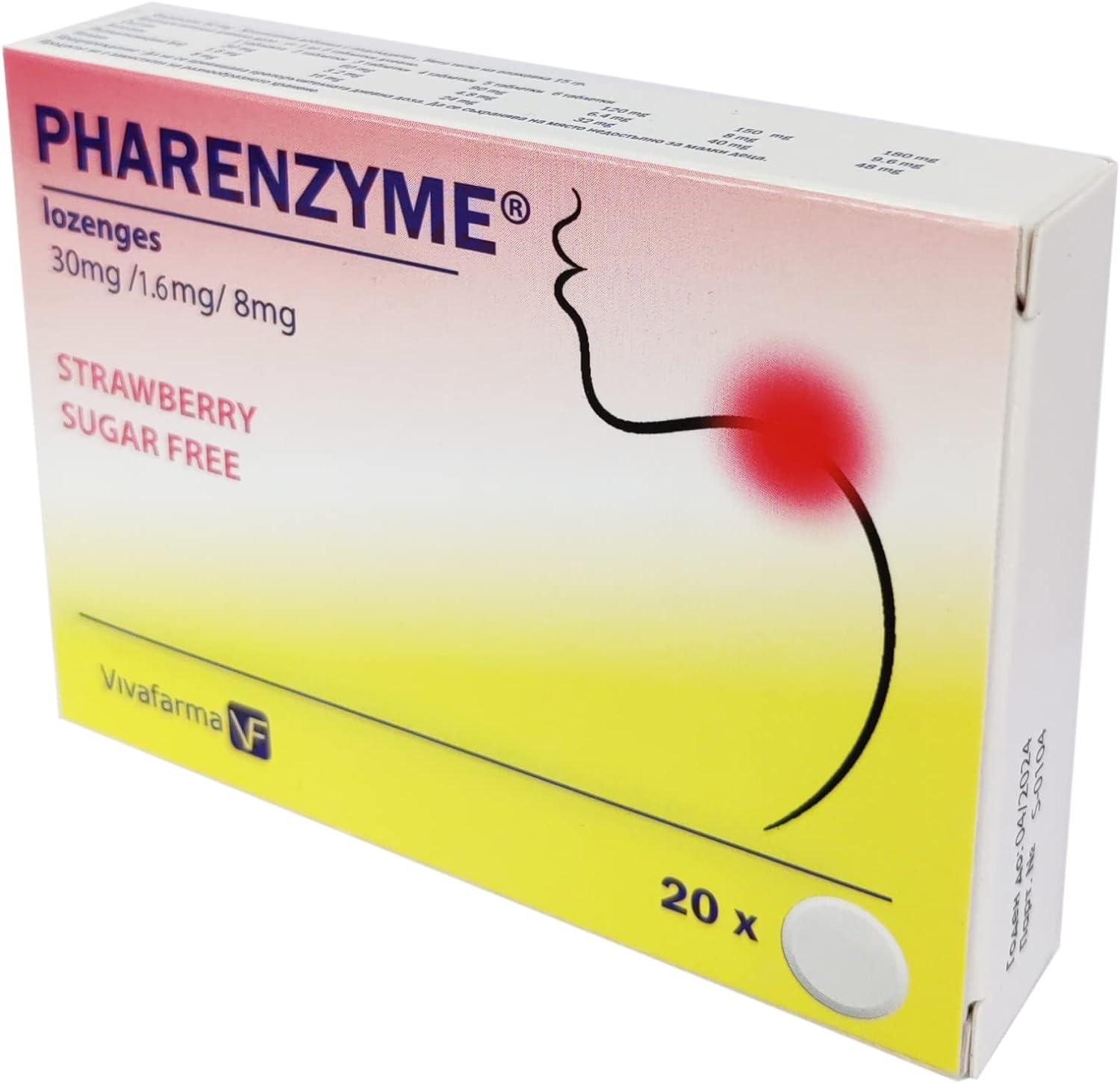 Throat Lozenges Sugar Free - 20 lozenges - Sore Throat Relief - Enzyme ...