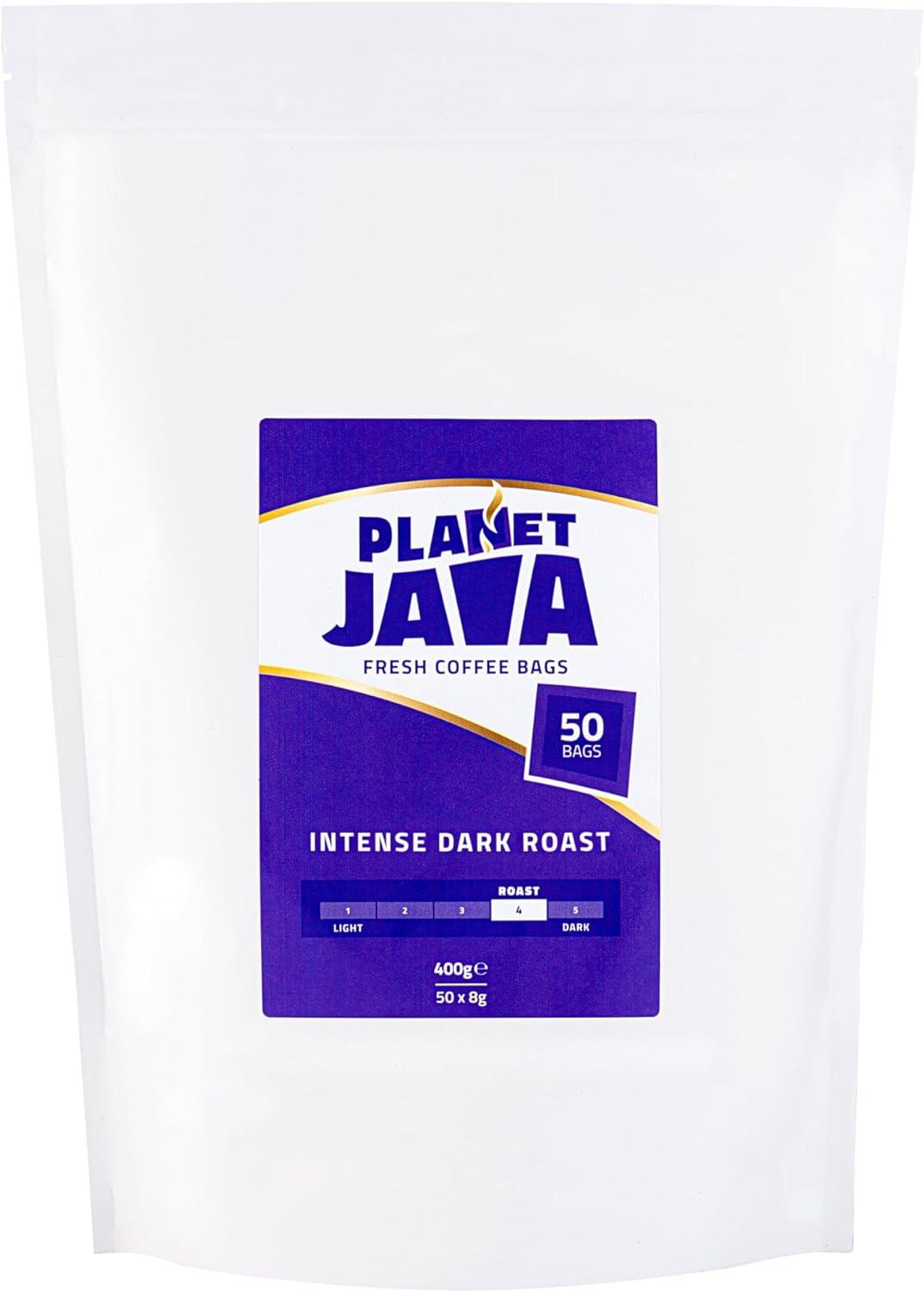 Planet Java Intense Dark Roast Coffee Bags - 50 x 8g Bags | Buy Now ...