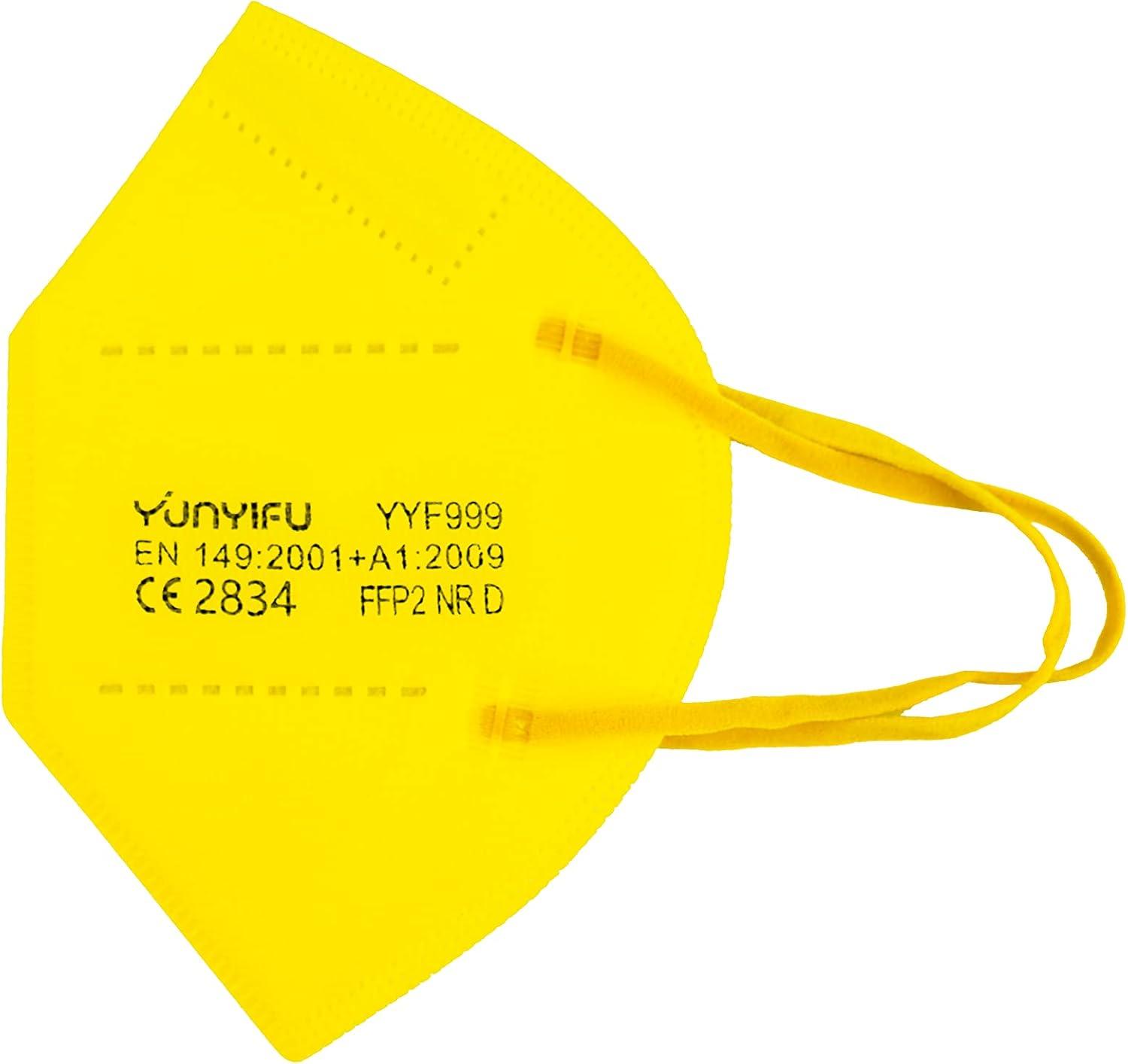 ProMedicalCare FFP2 Colored Face Masks - Yellow Individually Packed 10 ...