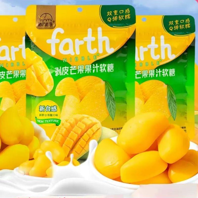 Peeling Fudge Mango Gummies75g/bag Fun Gummy Peelable Mango Soft Candy ...