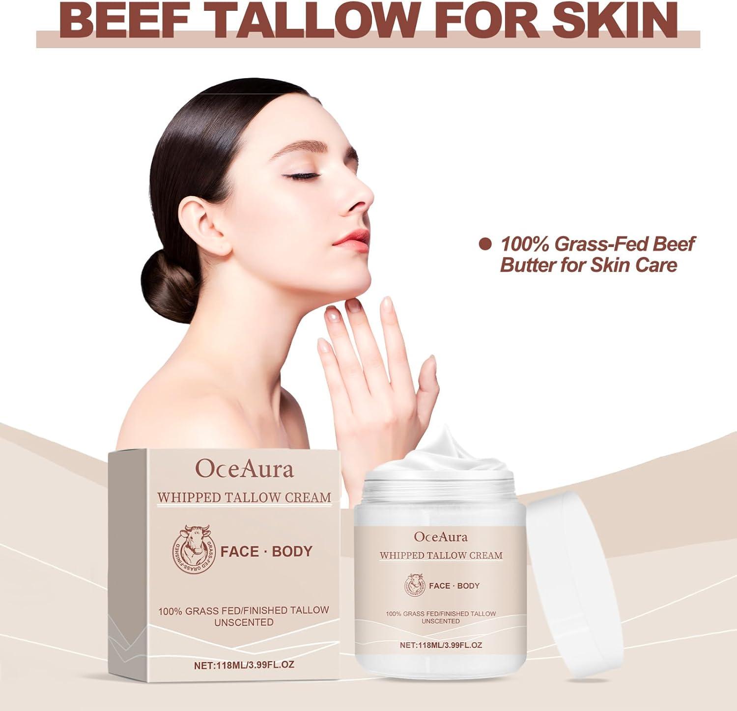 Beef Tallow Cream for Face and Body Skin Care Tallow and Honey Balm ...