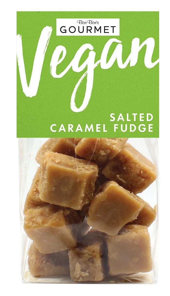 Bon Bon's Gourmet Vegan Salted Caramel Fudge 150g Bag - Artisanal Small ...