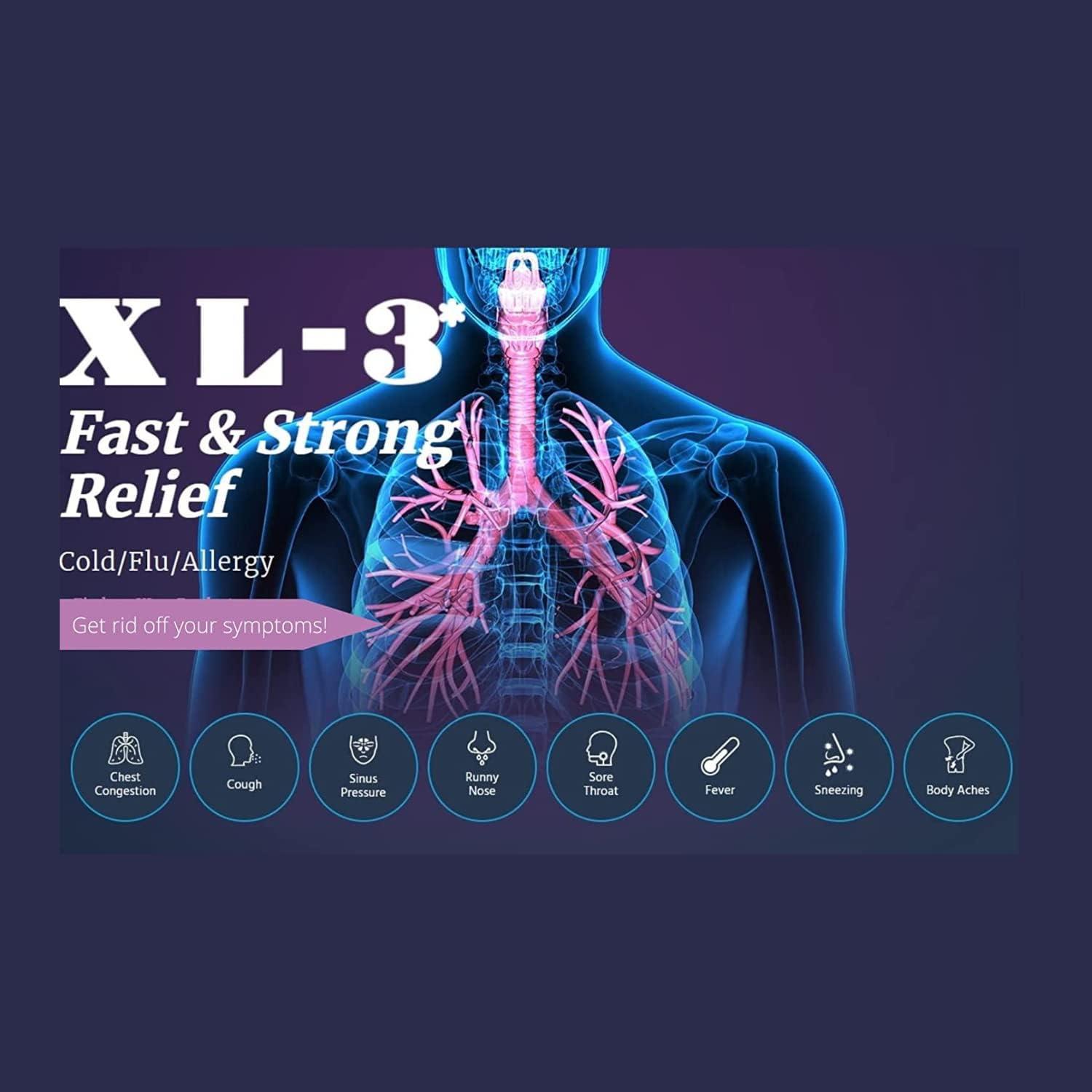 XL-3 Non-Drowsy Cold & Flu Relief 6oz Bottle - Orange Flavor | Buy Now ...
