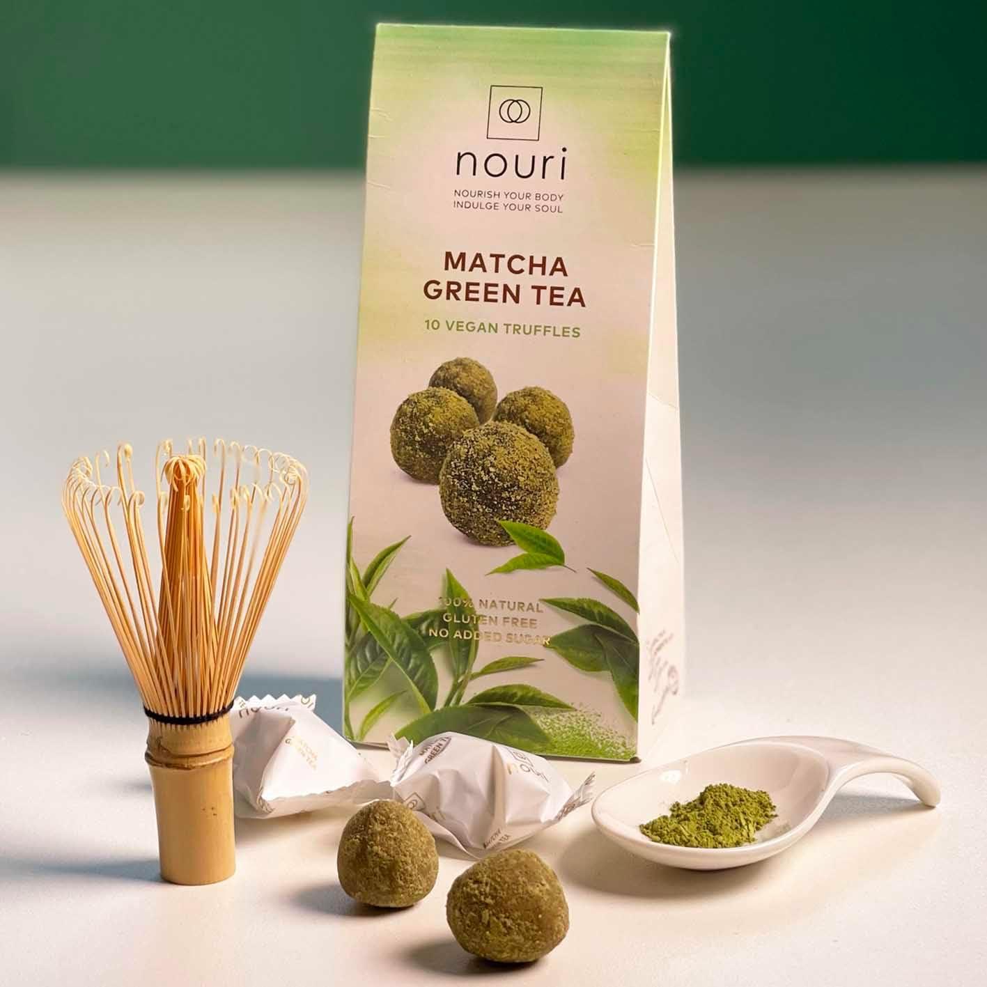 nouri Matcha Green Tea balls Vegan Gluten Free No Added Sugar (8 packs ...