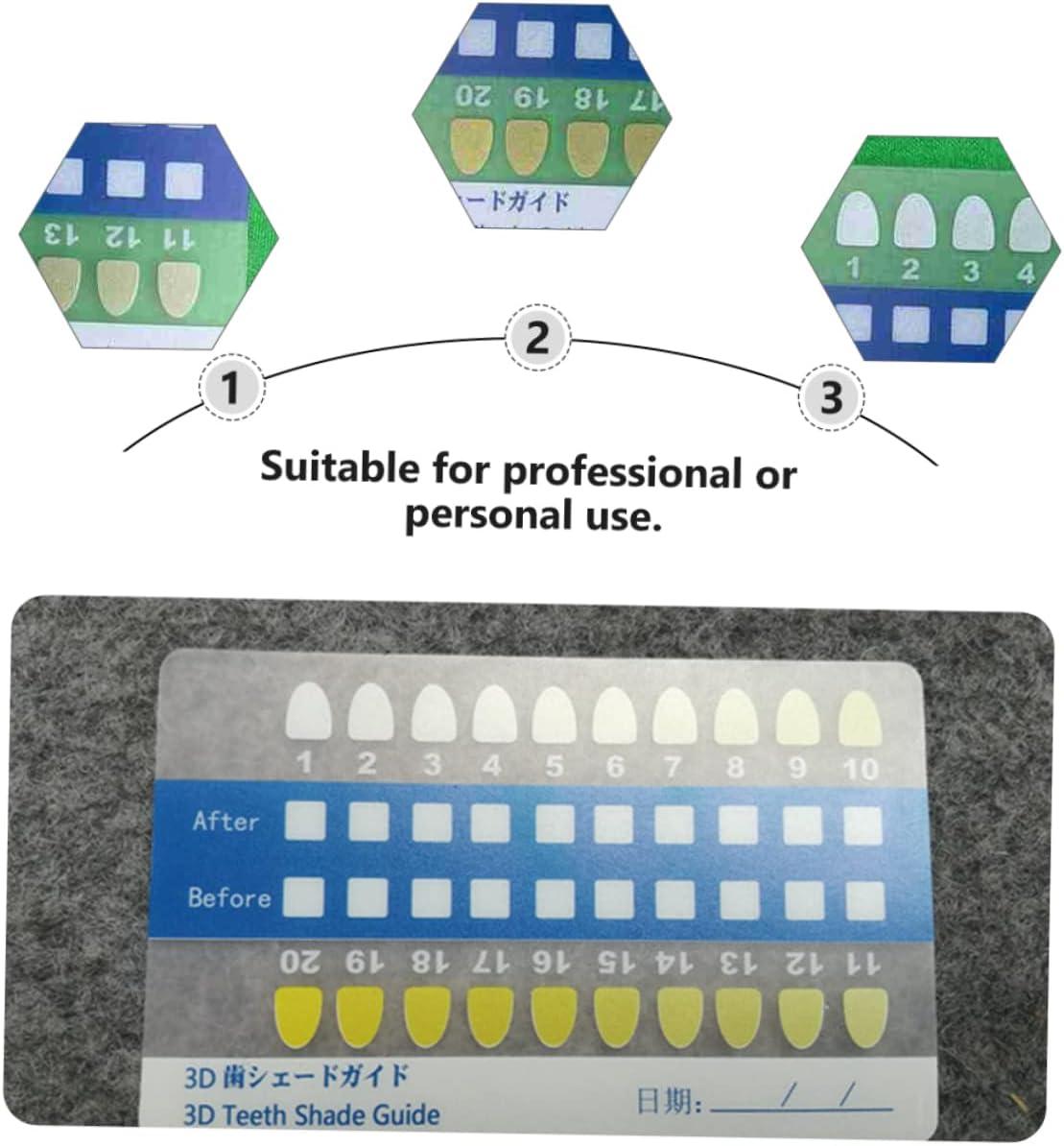 Buy Healifty 20-Piece Tooth Color Scale Set | PVC Bleached Color Chart ...