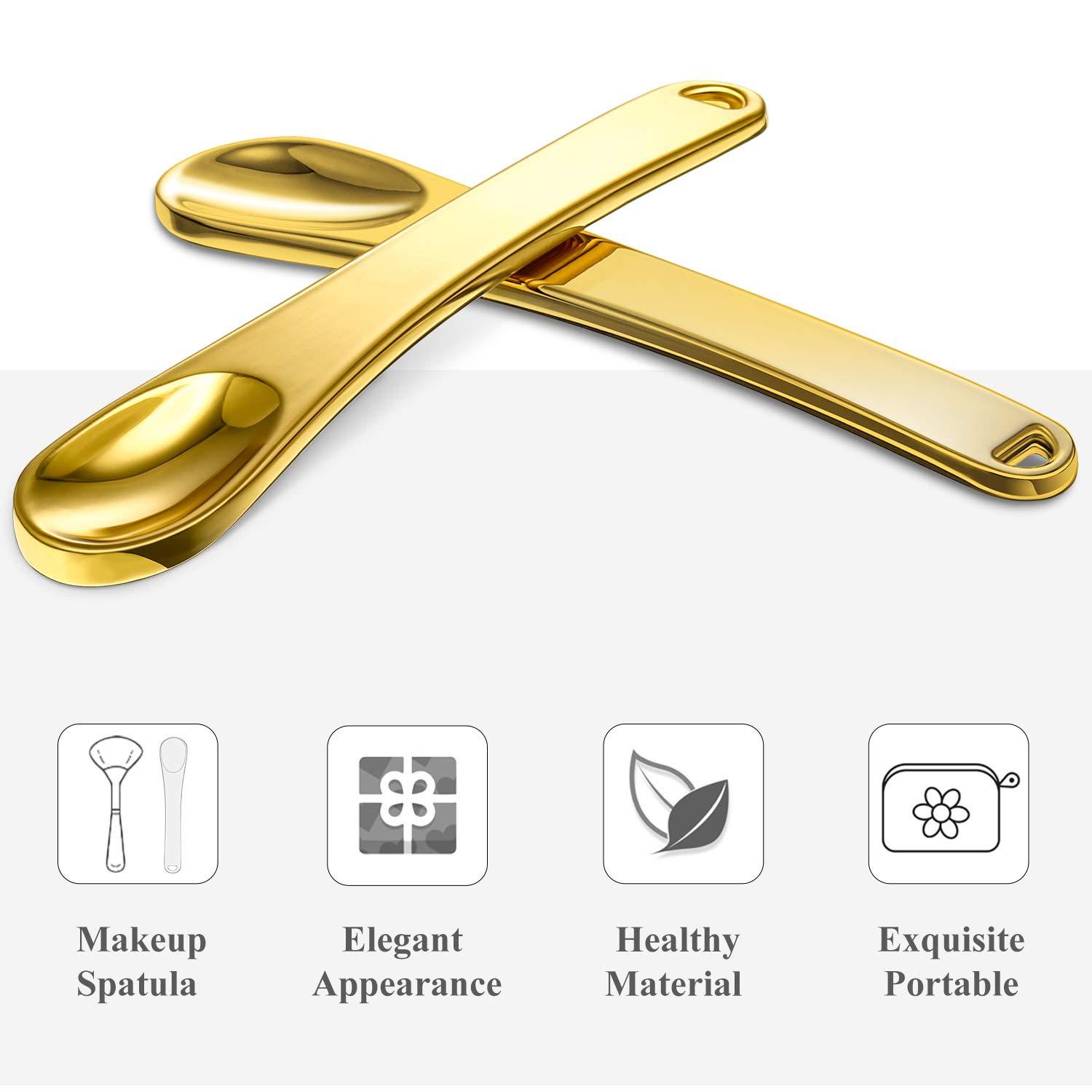 8-Piece Gold Makeup and Mask Spatula Set - Cosmetic and Facial Cream ...