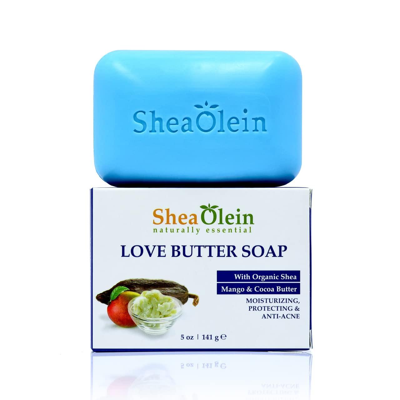 SheaOlein Love Butter Soap 5 oz Bar (Pack of 6) - Moisturizing Shea ...