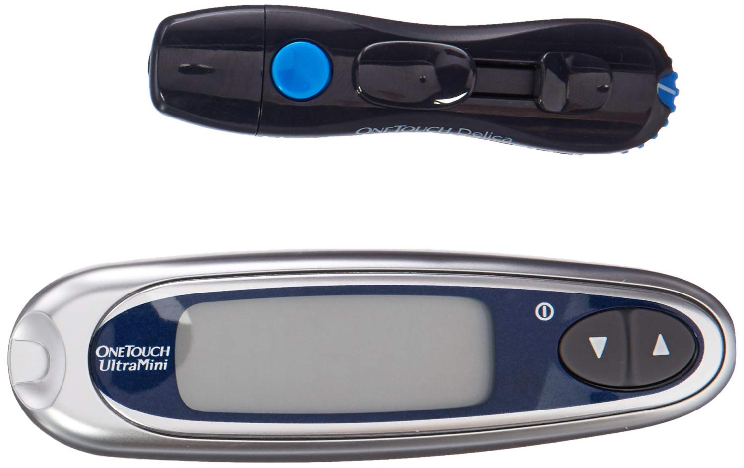 ONE TOUCH Ultra Mini System Kit 1 Silver - Compact Glucose Monitoring ...