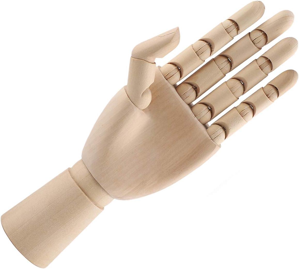 10 Inch Wooden Hand Model - Flexible Moveable Fingers Manikin Hand ...
