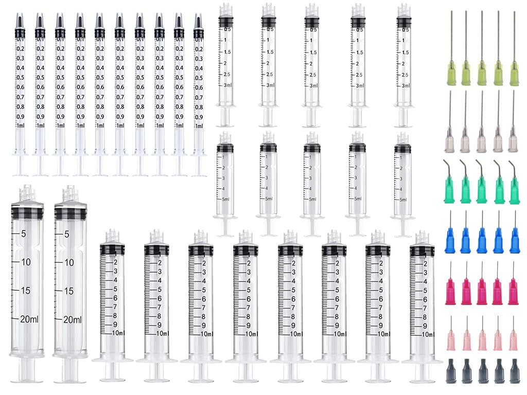 Large Syringes with Blunt Tip Needles and Caps - Ideal for Lip Gloss ...