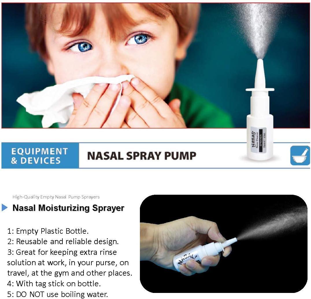 2PCS Neti Pot -|2 Bottle + 4 Nozzle| + Nasal Spray(Bottle Only) - 300ml ...