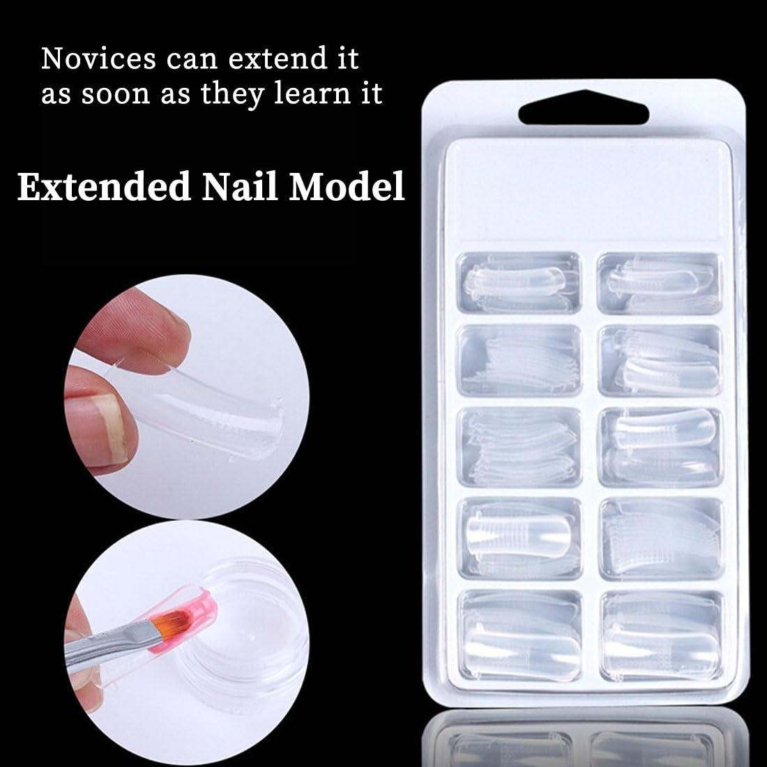 JOCXZI 100-Piece Dual Nail Forms Set - Perfect Gel Nail Extensions ...