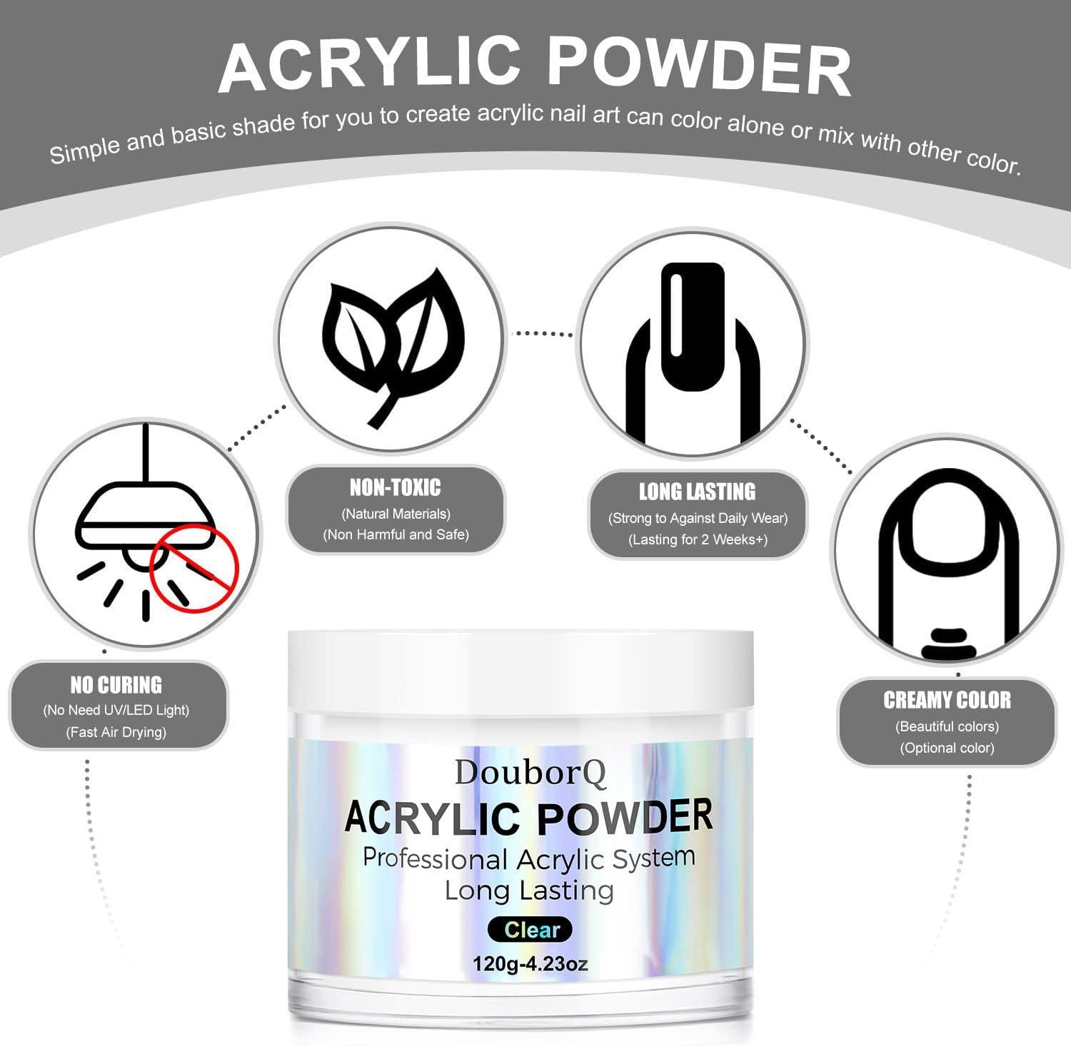 4.23oz Professional Crystal Clear Acrylic Nail Powder for French ...