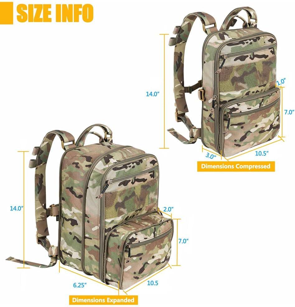 KRYDEX Tactical Expandable Military MOLLE Backpack - Multicam | Ideal ...
