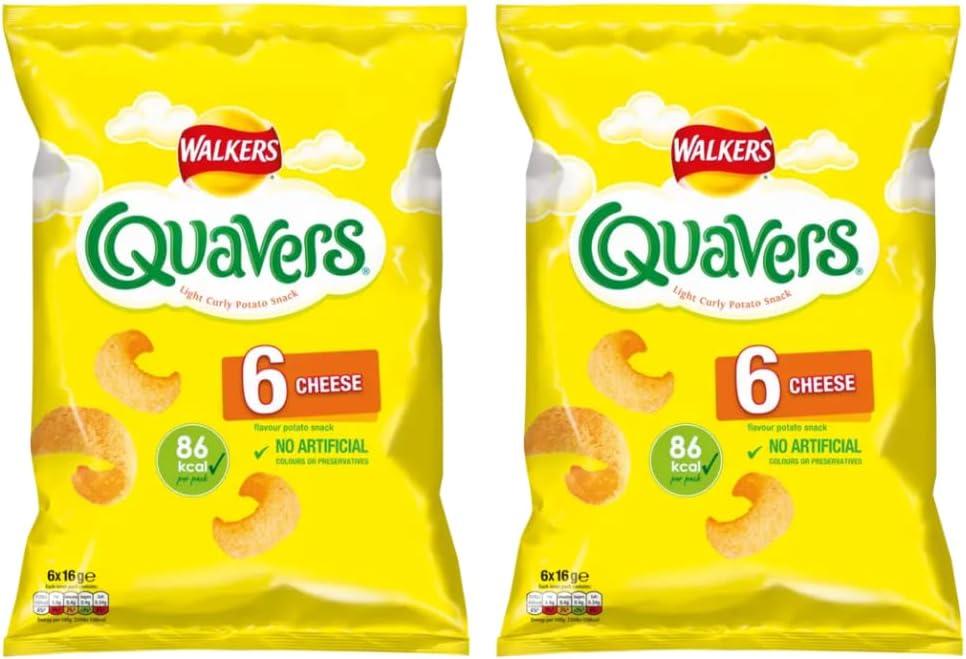 Crisp Snack Bundle Consisting of Walkers Quavers Cheese Multipack ...