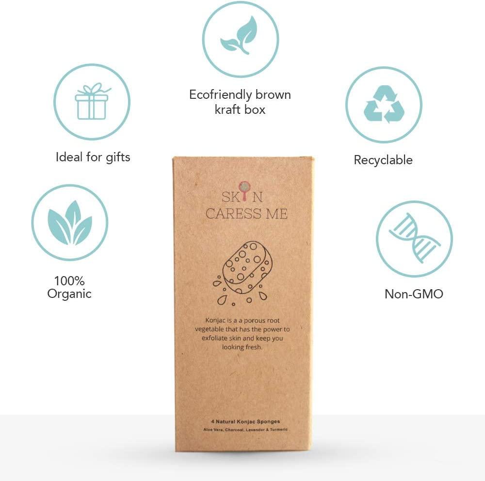 Organic Natural Facial Konjac Sponge and Face Scrubber - Buff Puff for ...