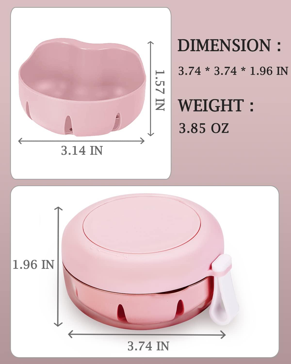 Denture Case with Strainer & Mirror - No-Leak Denture Bath Box for ...