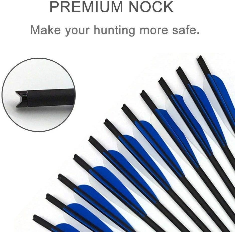 Jocoo 20 Carbon Crossbow Bolts Hunting Archery 20 Inch Arrows - 12 Pack ...