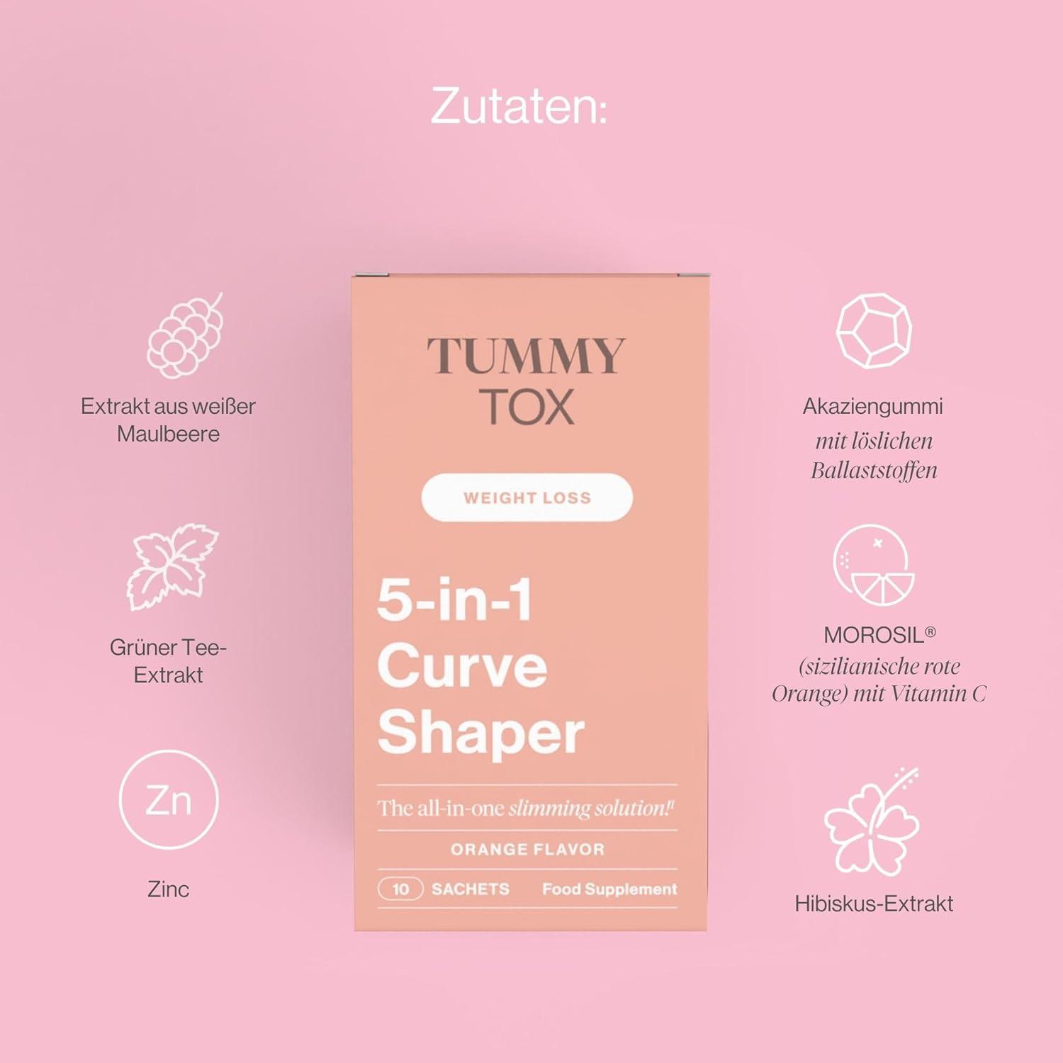 Buy Tummy Tox 5-in-1 Curve Shaper - Zinc Green Tea Hibiscus & More - 30 ...