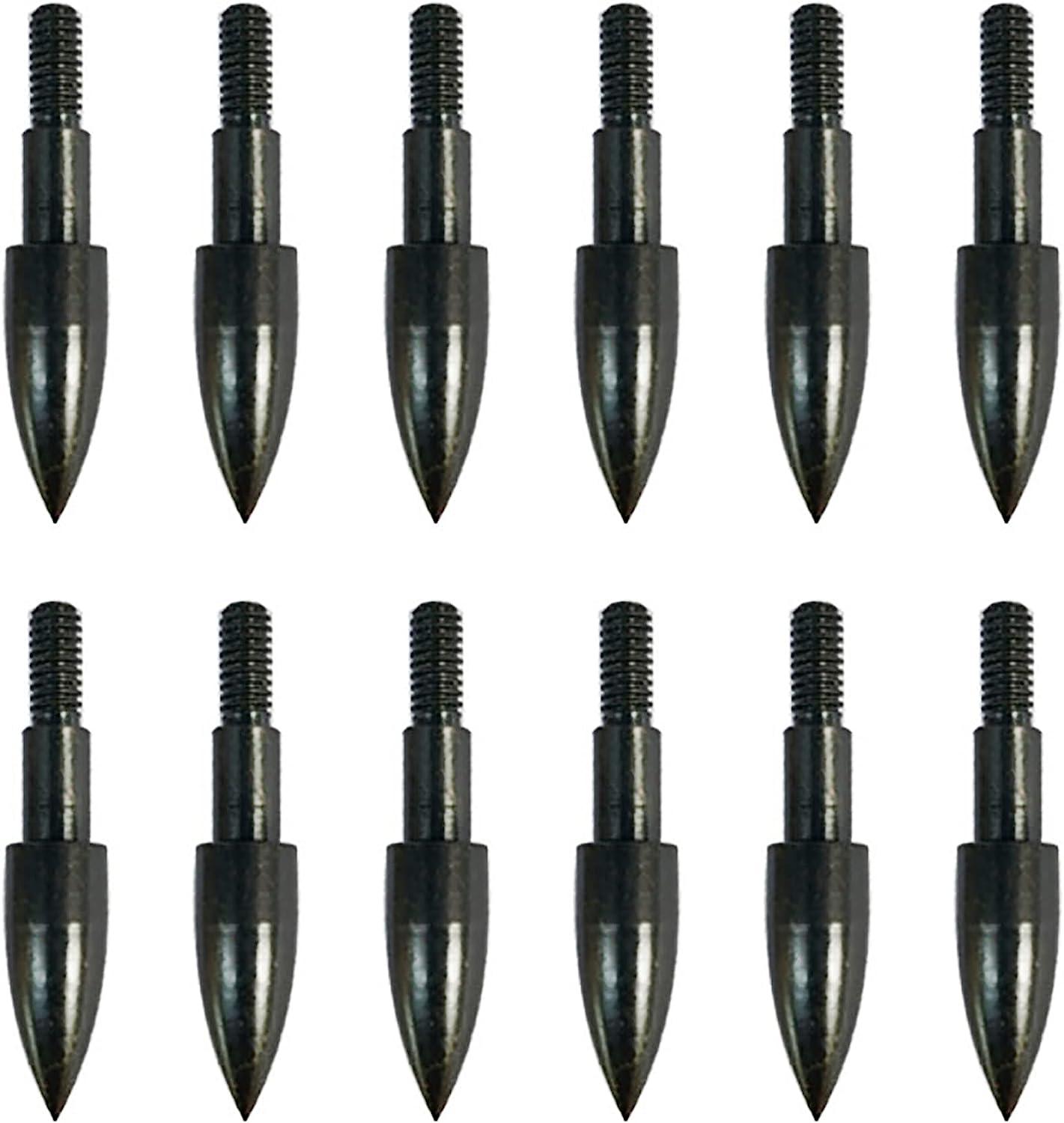 12pcs Archery Arrow Tips - 100/125/150/200 Grain Field Points - Target Practice Tips for Hunting ...