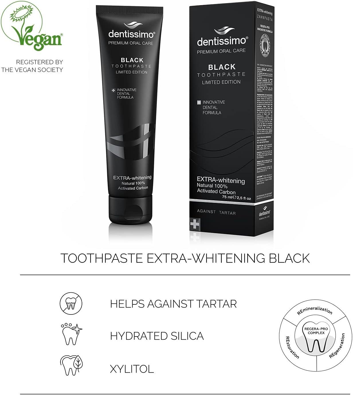 Dentissimo Premium Extra Whitening Black Toothpaste - Reverse Tooth Decay 75ml | Shop ...