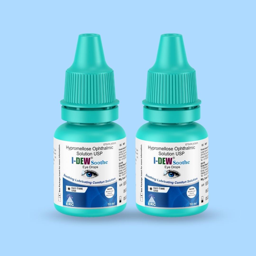 I-Dew Soothe Daytime Eye Drops for Dry Eyes Hypromellose Eye Drops for ...