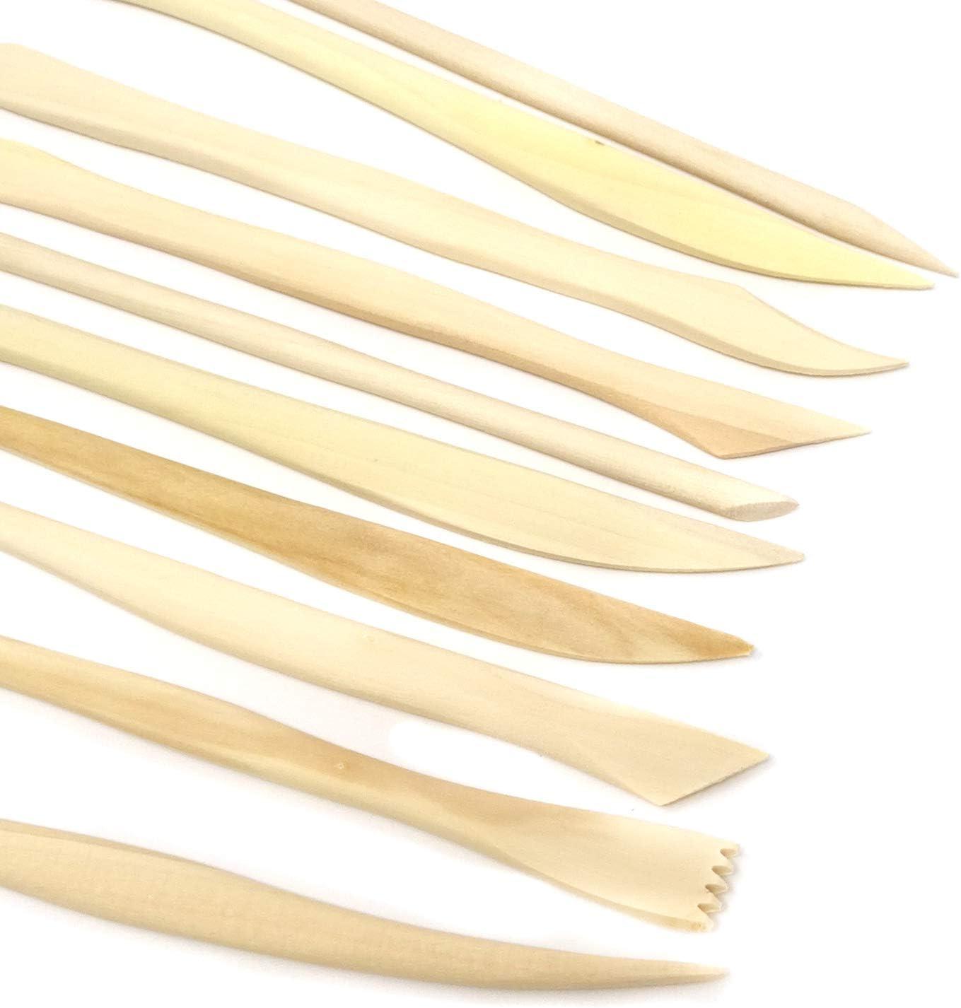 Honbay 10-Piece Double Ended Wooden Clay Sculpture Tools - Cutting, Carving, and Smoothing | Buy ...