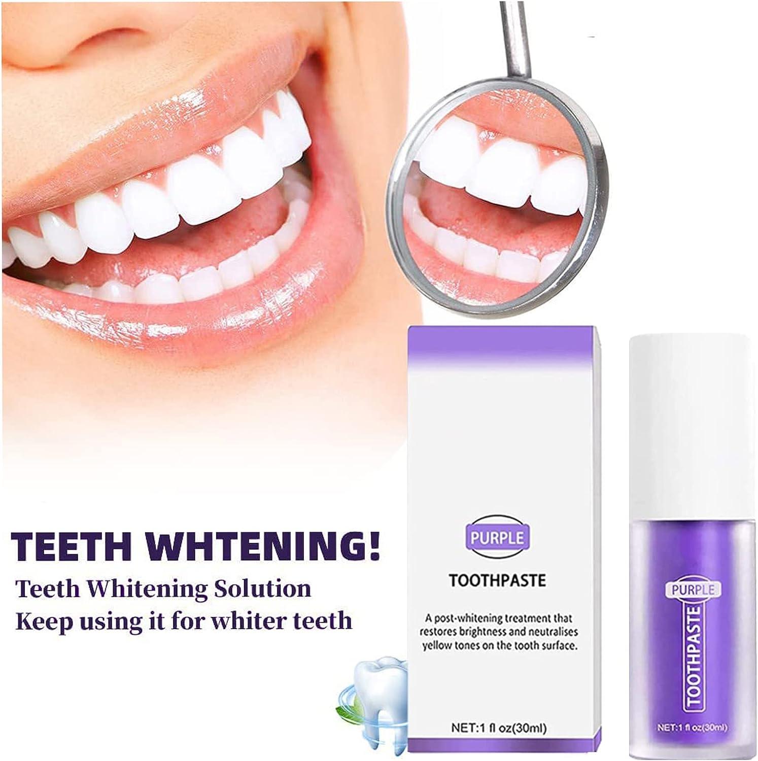 Sensitive Teeth Whitening Toothpaste Purple Formula for Gentle Cleaning ...