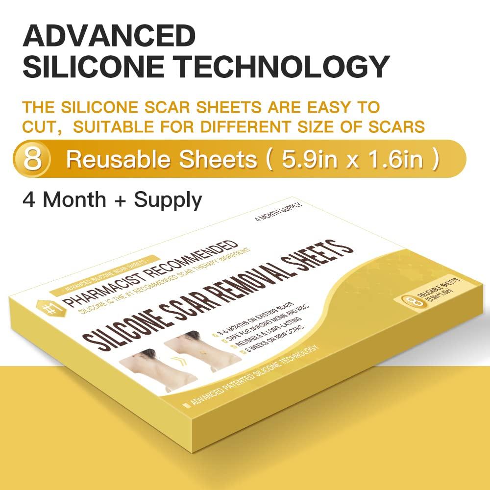Medical Grade Silicone Scar Removal Sheets - Silicone Scar Strips for ...
