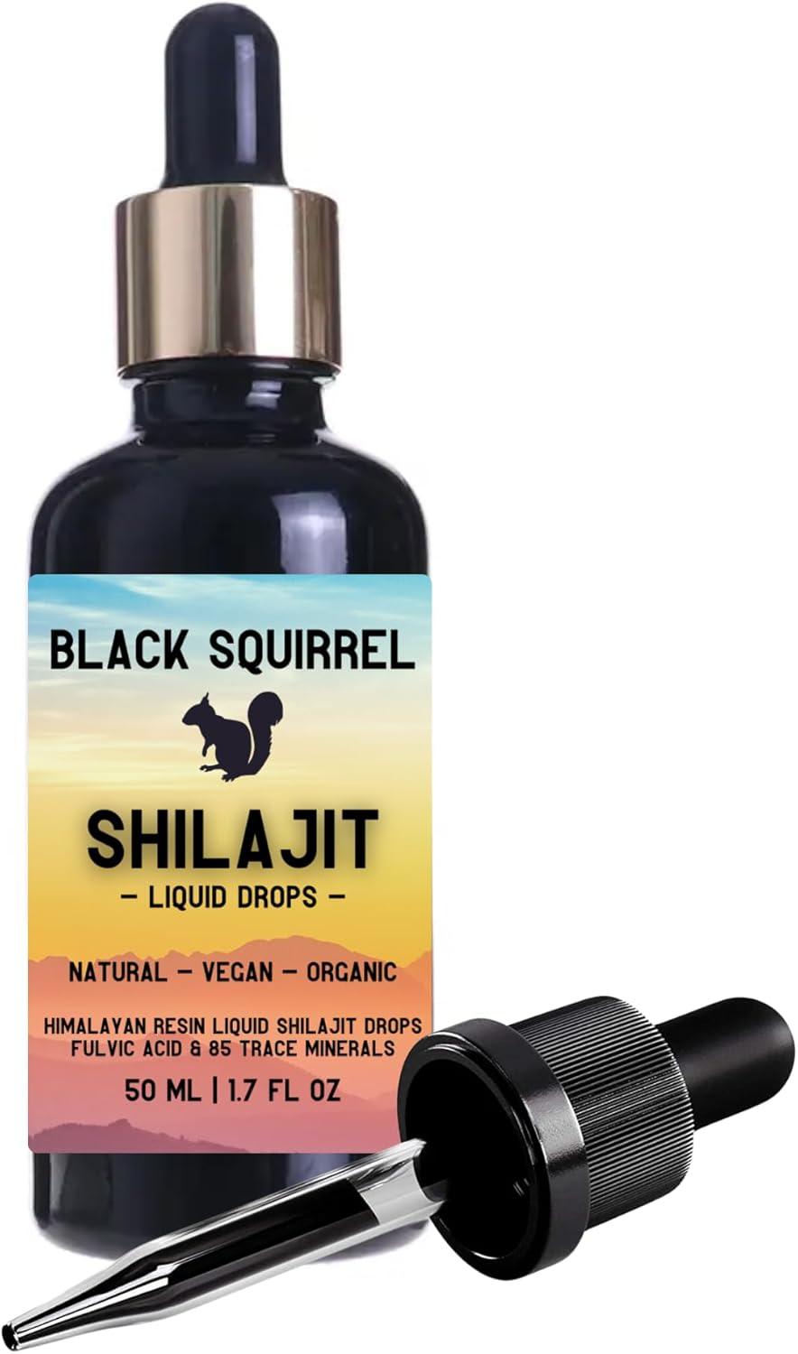 Shakra Health Black Squirrel Shilajit Liquid Drops 50ml - High-Strength ...