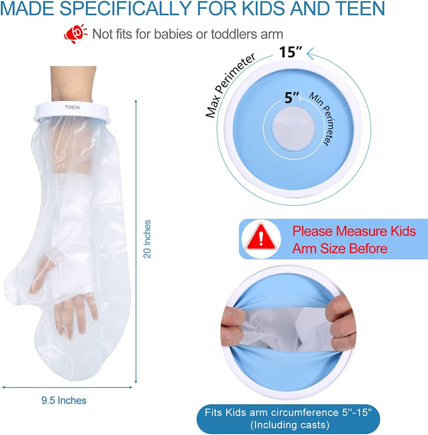 YUNCHI 100% Waterproof Arm Cast Cover for Kids - Reusable Bandage ...