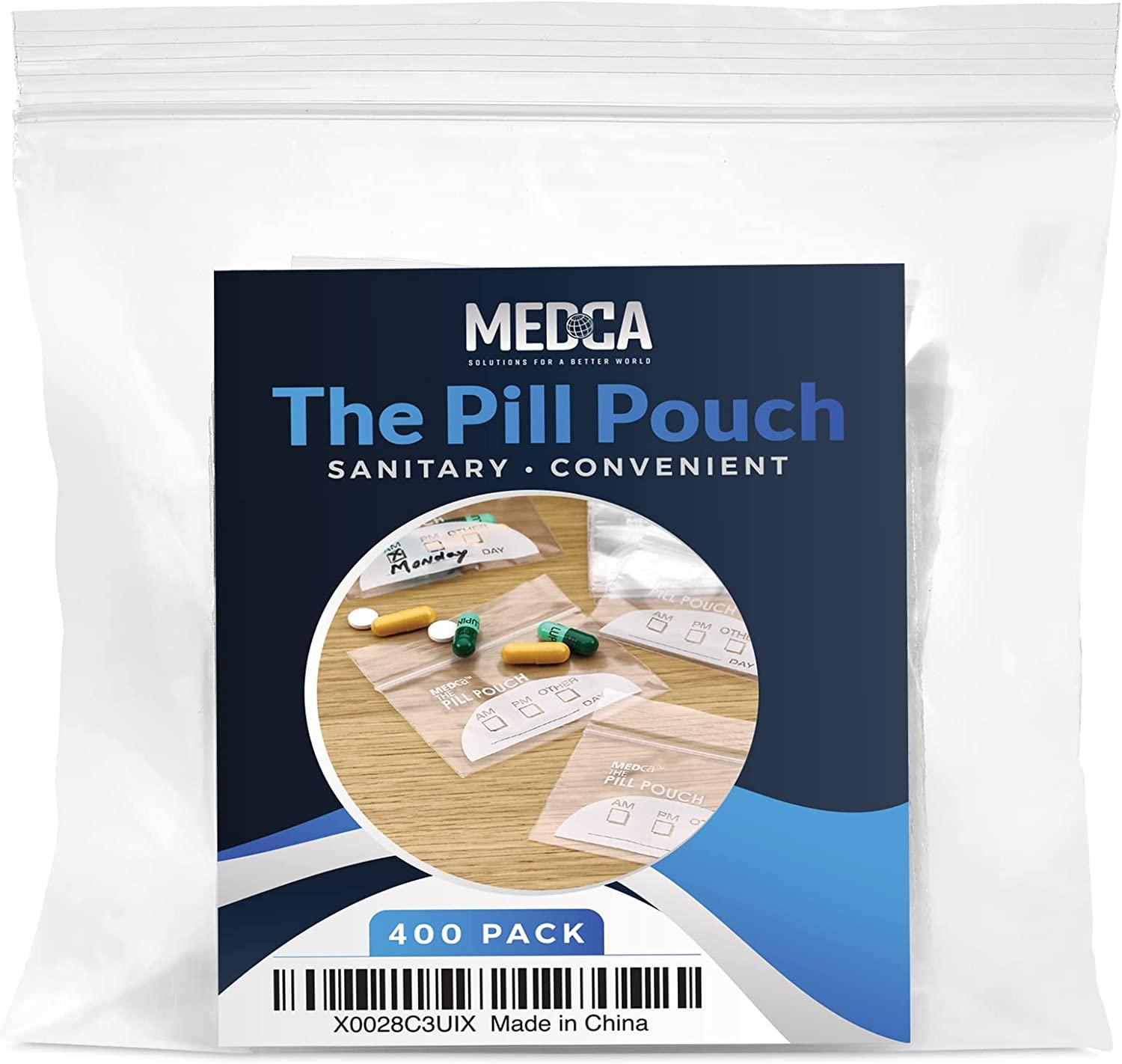 Pill Pouch Bags (400 Pack) 3x2.75 - BPA-Free Poly Bag Disposable Zipper ...