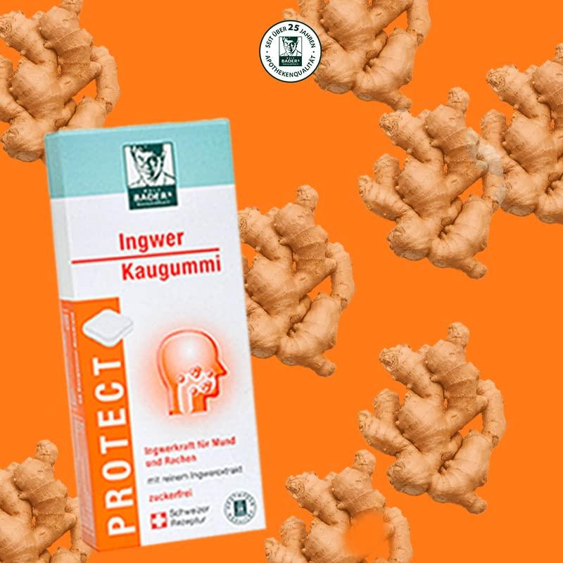 Buy Baders Protect Ginger Chewing Gum Duo - 2x20 Squares | Natural ...