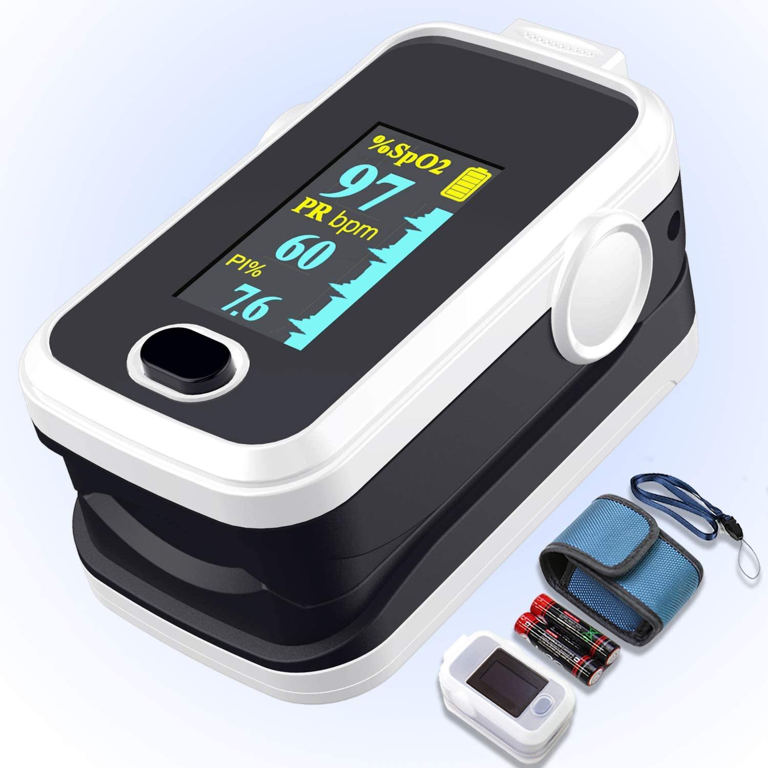 Pulse Oximeter Fingertip with Plethysmograph and Perfusion Index ...