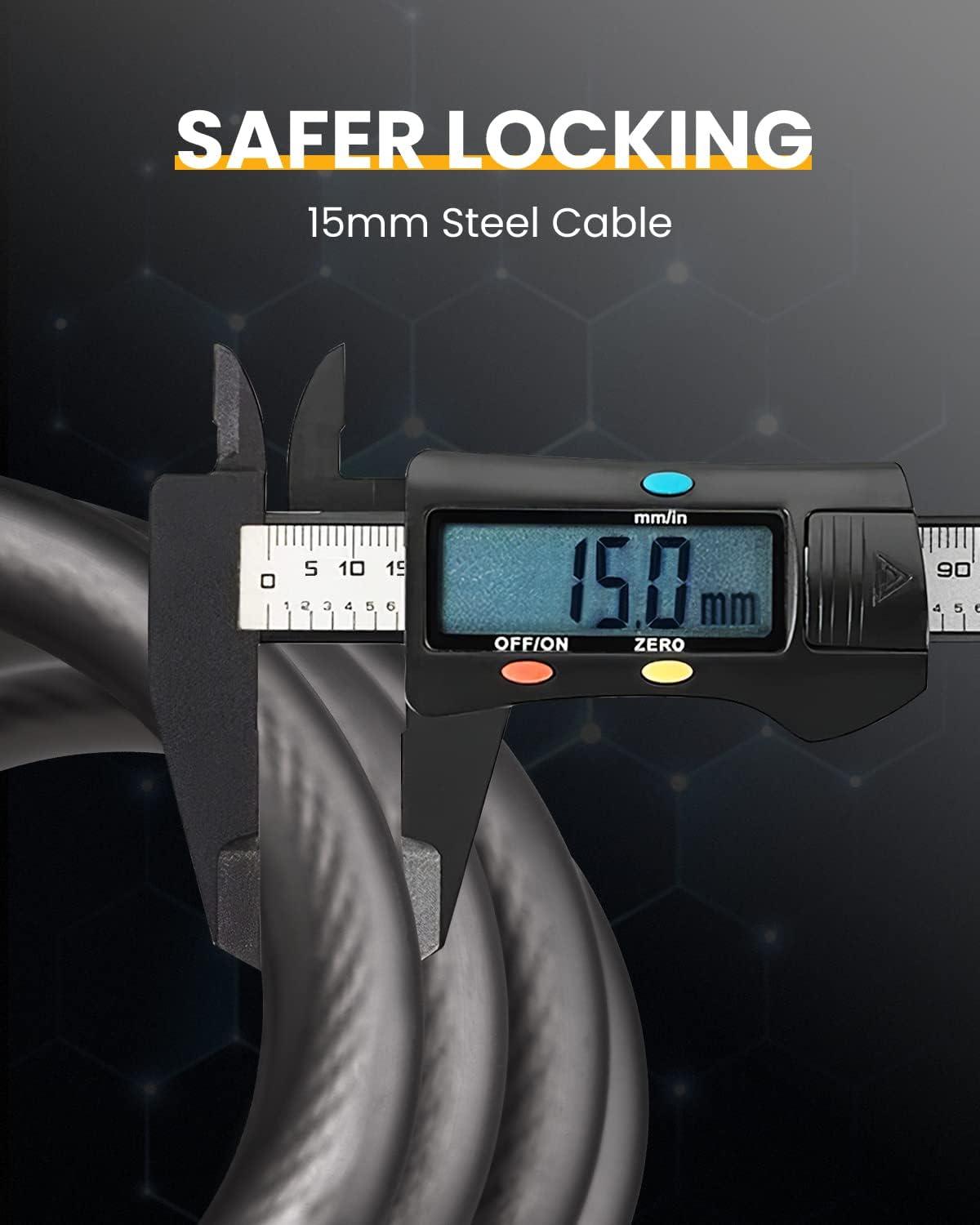 KEYSTP Bike Lock Cable - High Security 5-Digit Combination Anti-Theft ... KEYSTP Bike Lock Cable - High Security 5-Digit Combination Anti-Theft ...