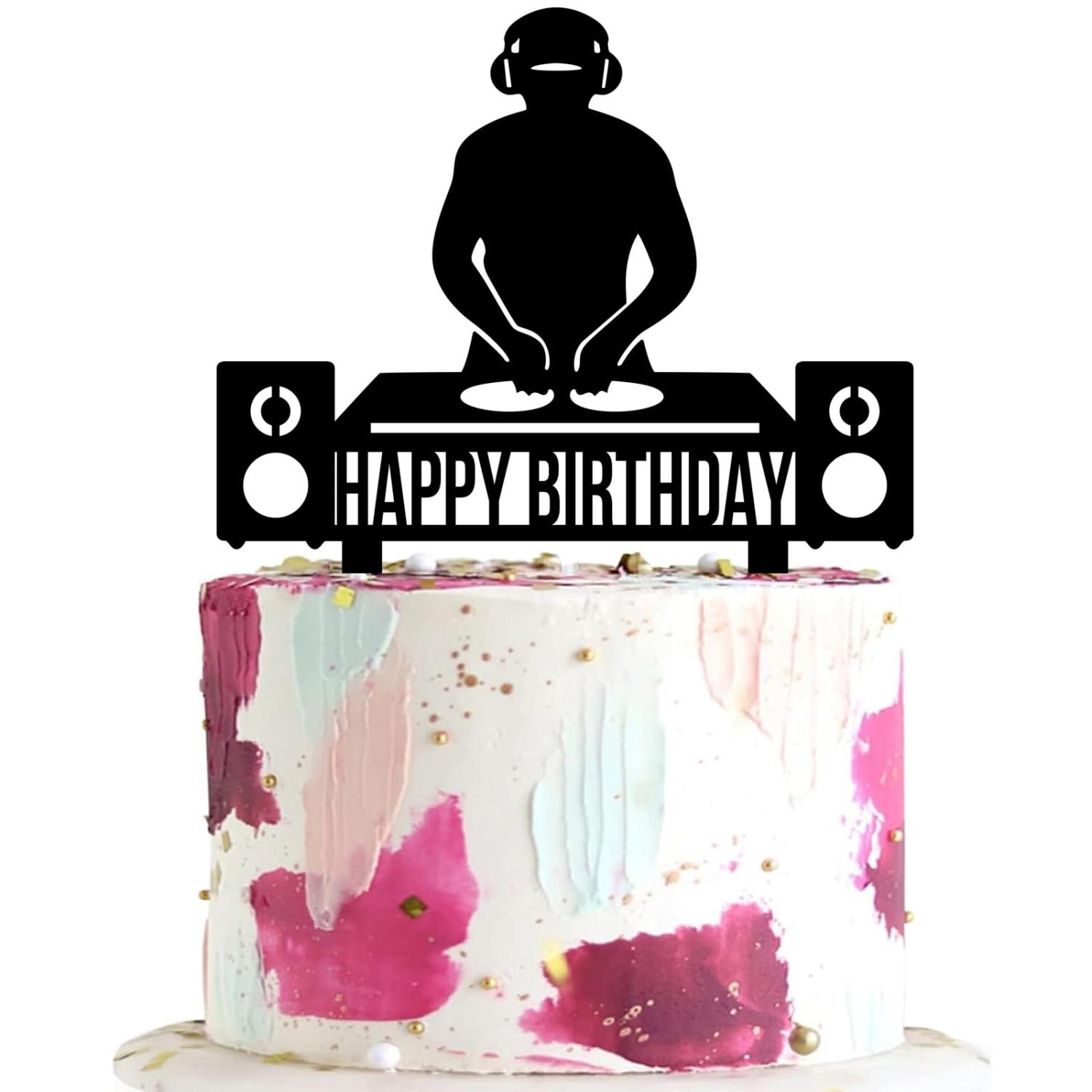 keonsatrz DJ Happy Birthday Cake Topper Hip Hop Birthday Cake Topper ...